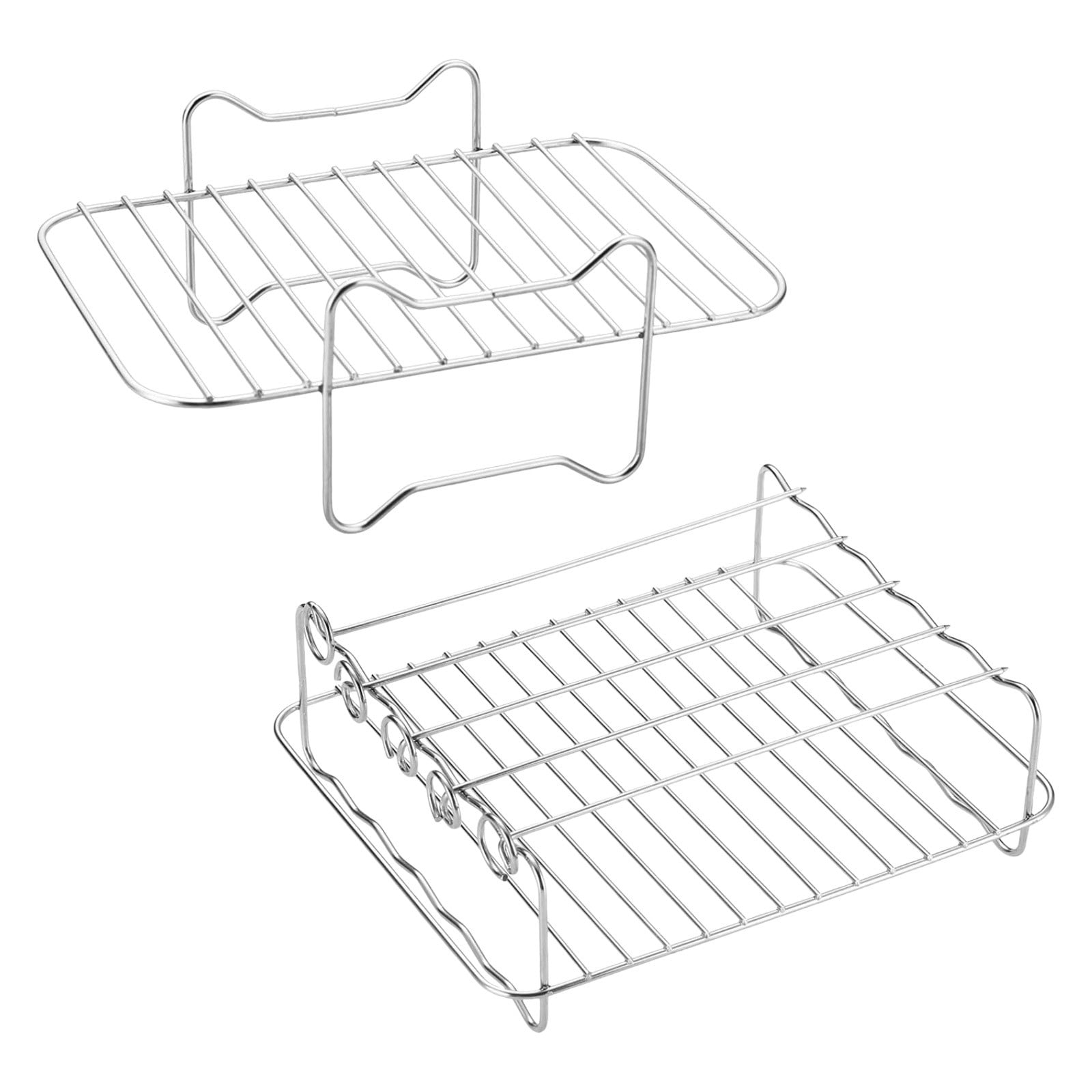 Air Fryer Rack & Cooking Grate Set - 5.2L & 3.1L Silicone Inserts ...