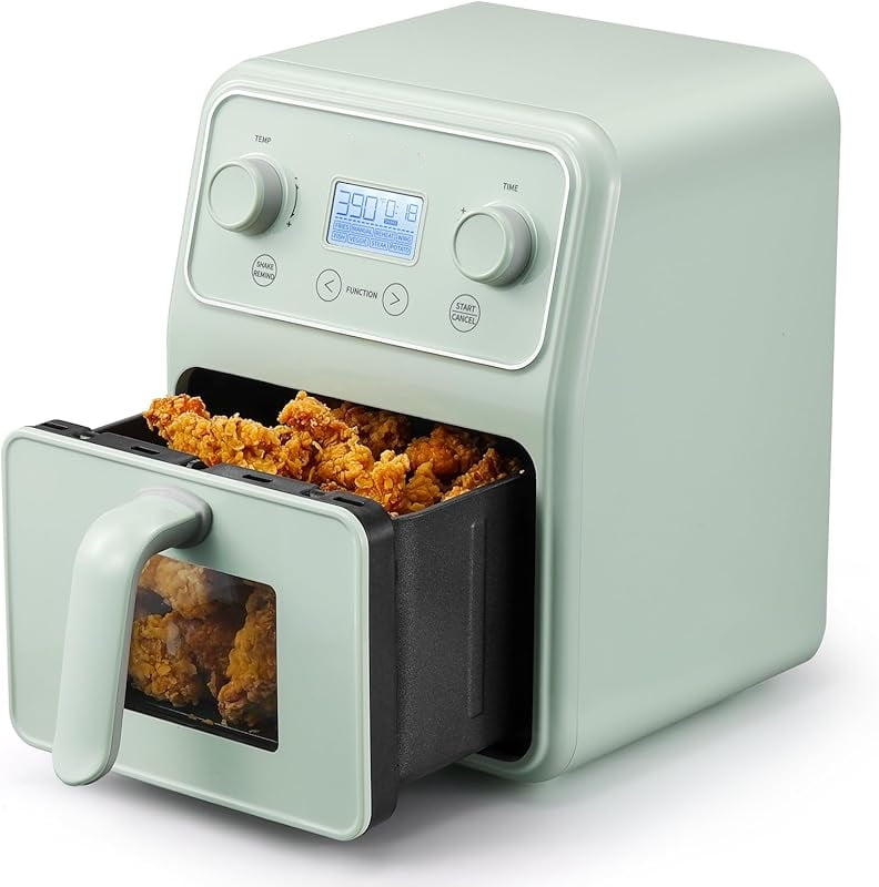 Air Fryer, Retro Countertop Airfryer Oven with Visible Window, Shake ...
