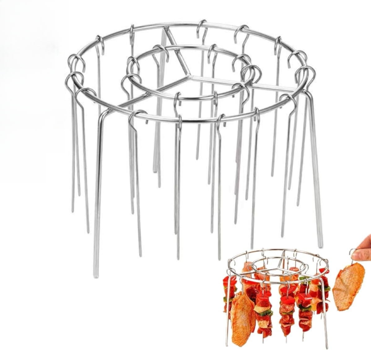 Air Fryer Skewer Rack, Air Fryer Accessories Air Fryer Racks, Stainless ...