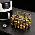 Air Fryer Skewer Stand, BBQ Roasting Frame, Even Circulating Cooking ...