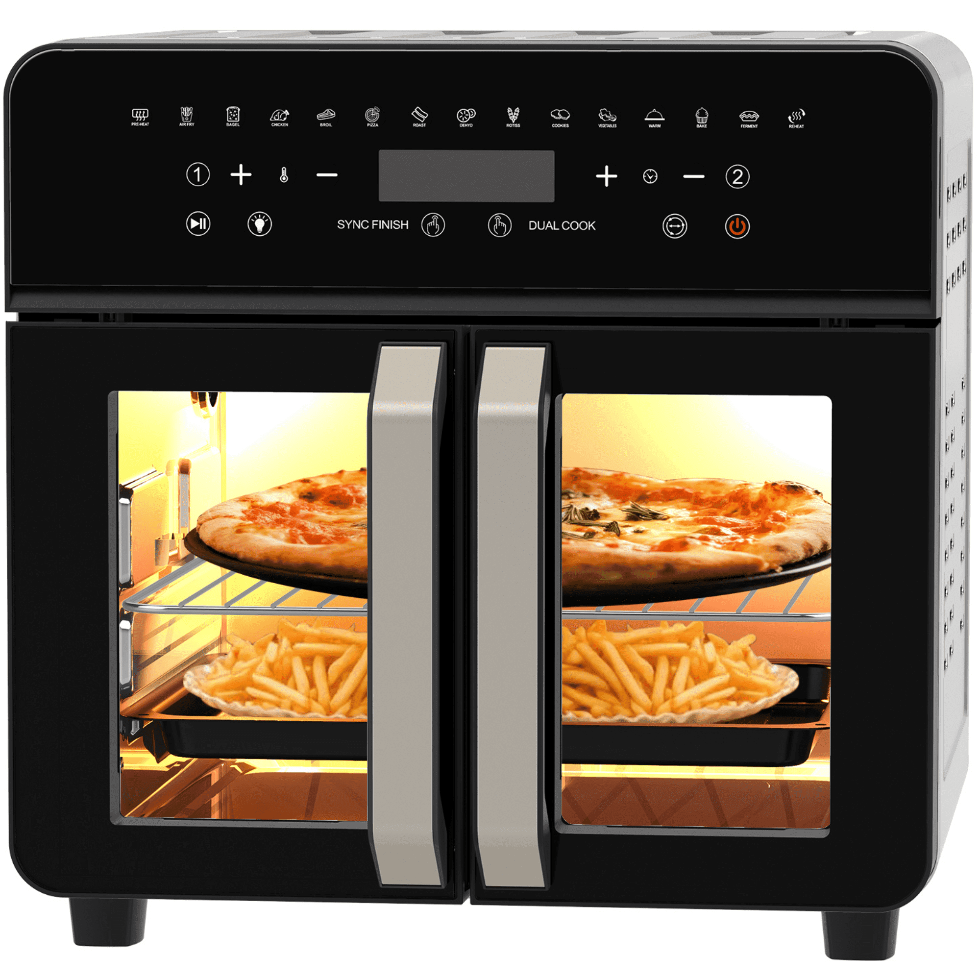 AIZIYO, Air Fryer Toaster Oven Combo, 24 QT, Black - Walmart.com