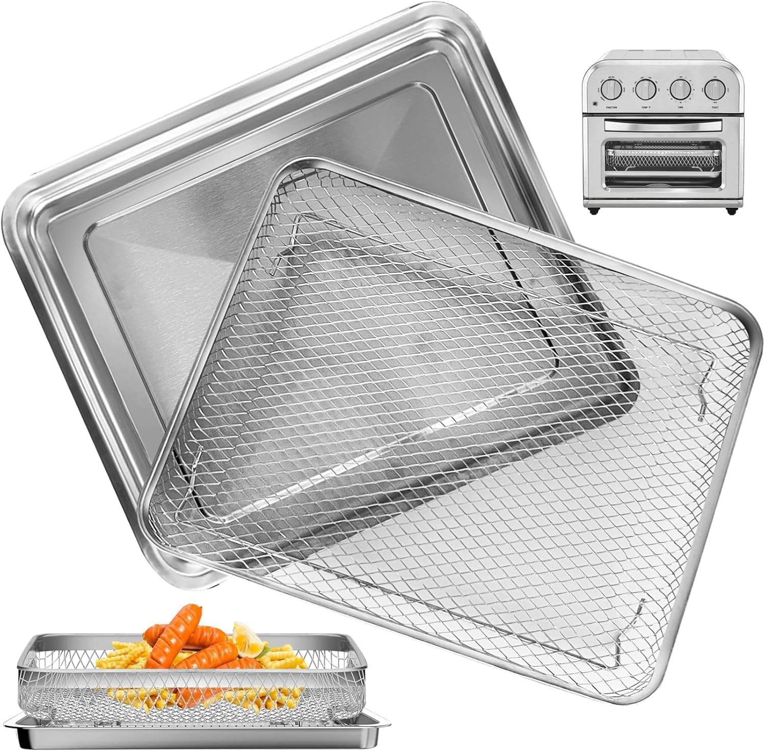 Air Fryer Tray Replacement for TOA-28 AFR-25 Toaster Air Fryer Convection Oven, 10.74 * 9.09 ...