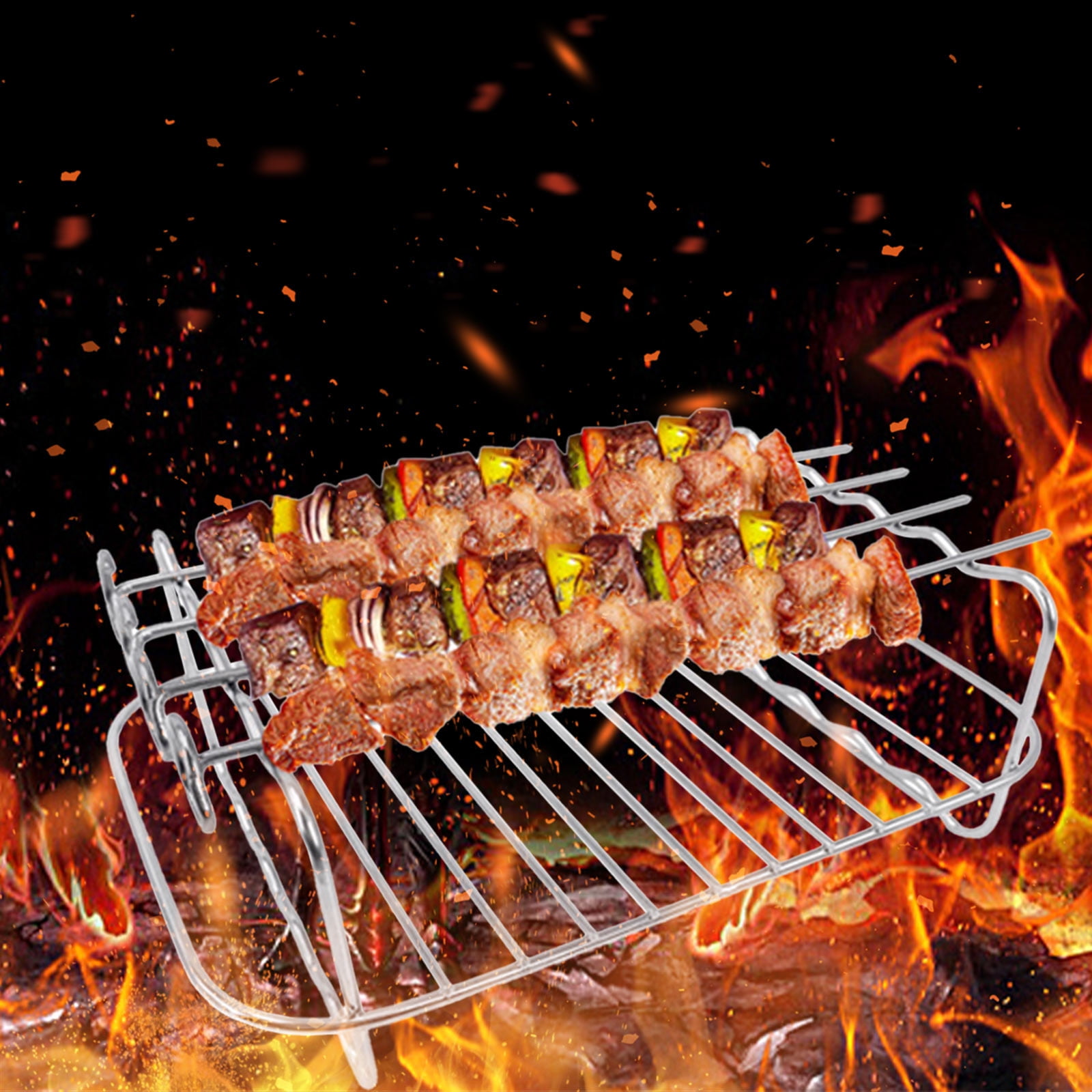 Air Fryer Vertical Skewer Rack with Double Layers - Stainless Steel ...