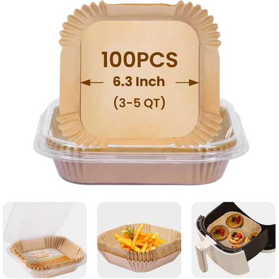 Air Fryer liners,100 PCS Air Fryer Paper Liners Disposable, Parchment ...