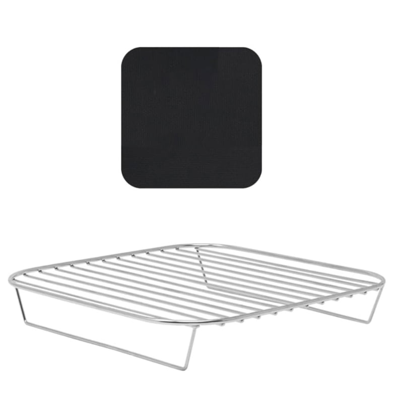 Air Fryers Stainless Steel Holder BBQ Rack With Liners Baking Tray for ...