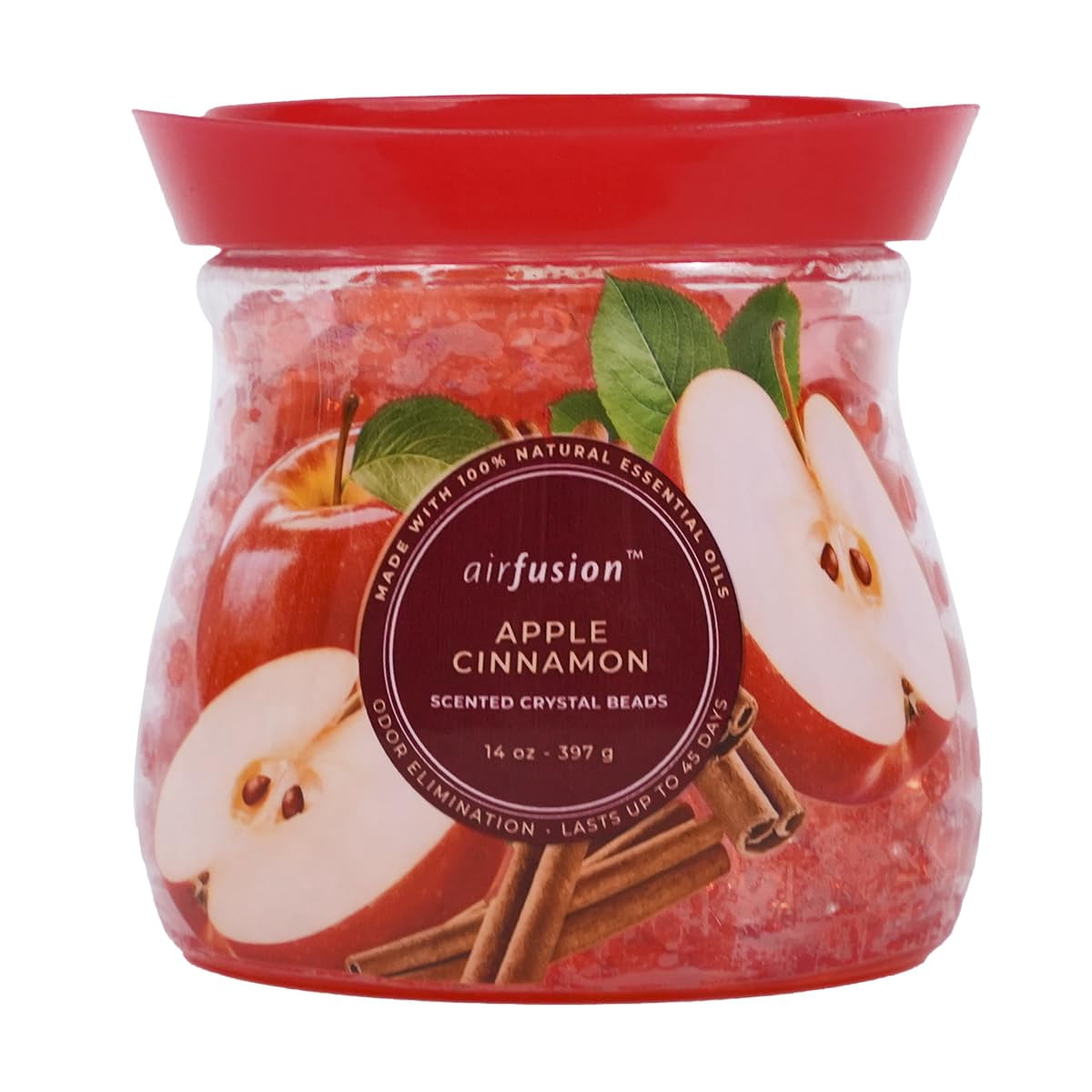 Air Fusion Odor Eliminator Gel Beads Apple Cinnamon Scent, 14oz Long ...