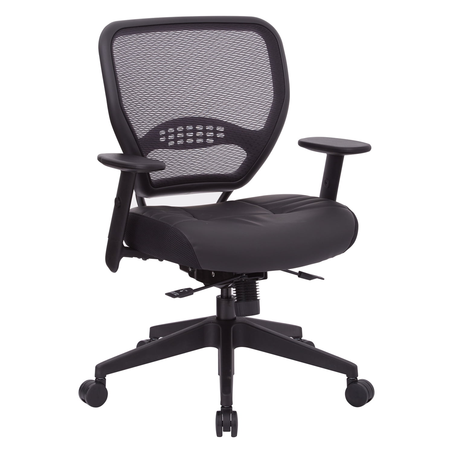 Air Grid Back Manager's Chair in Black Bonded Leather Seat - Walmart.com