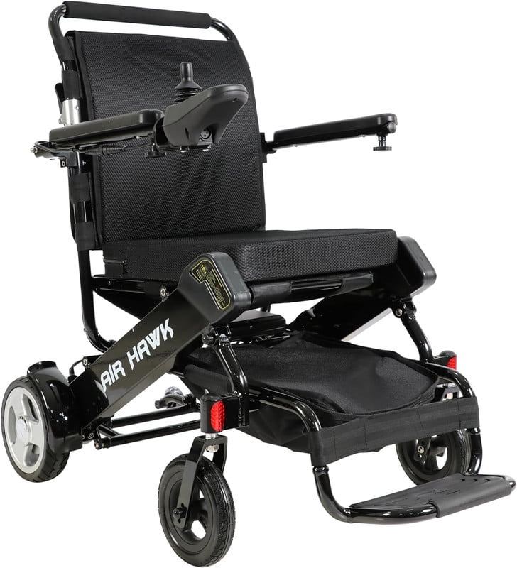 Air Hawk Foldable Lightweight Power Wheelchair (Black) - Walmart.com