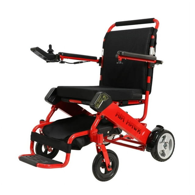 Air Hawk Lightweight Folding Electric Wheelchair for Adults & Seniors ...