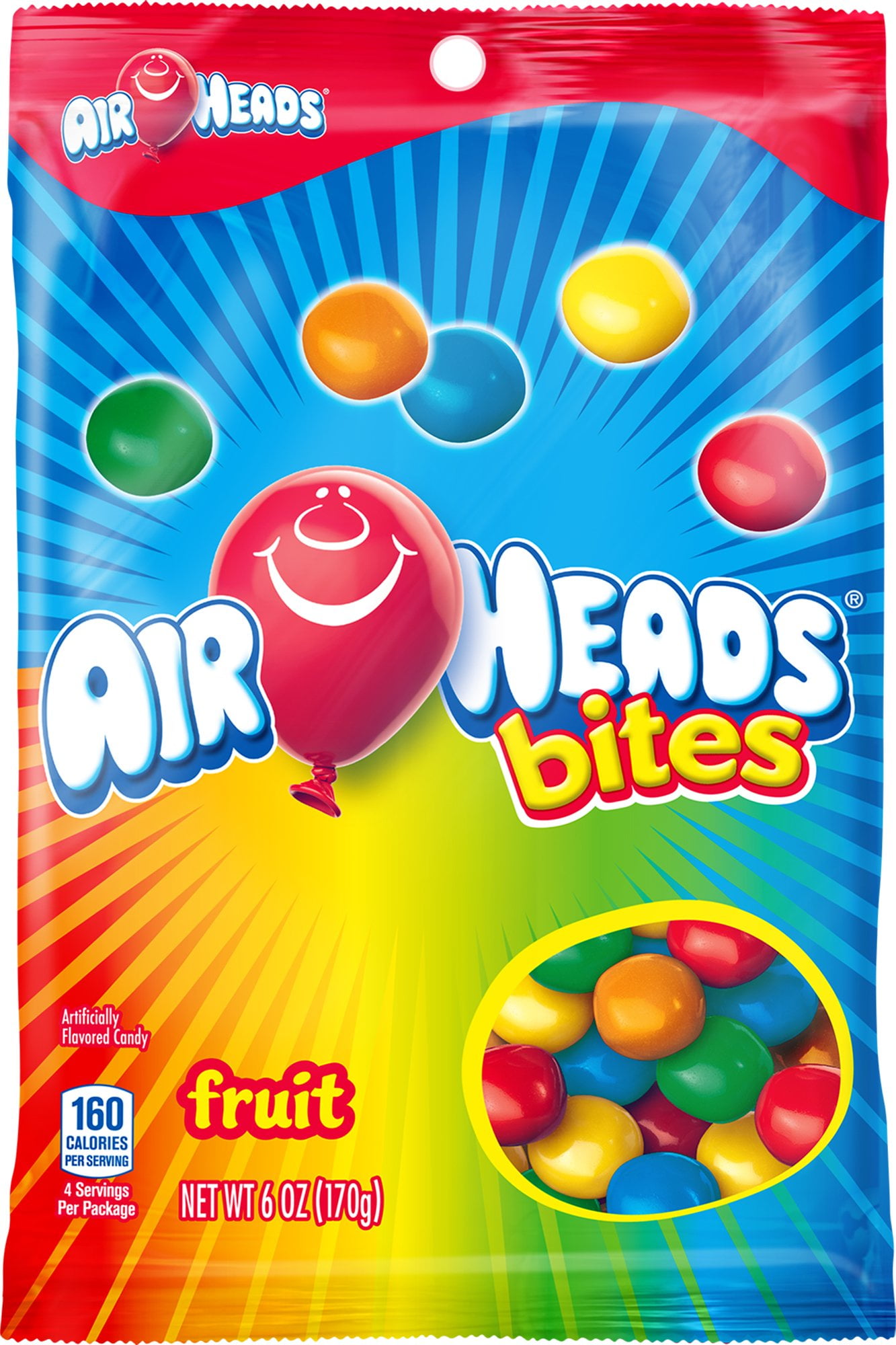 Air Heads Bites Fruit Candy 6 oz (Pack of 10) - Walmart.com