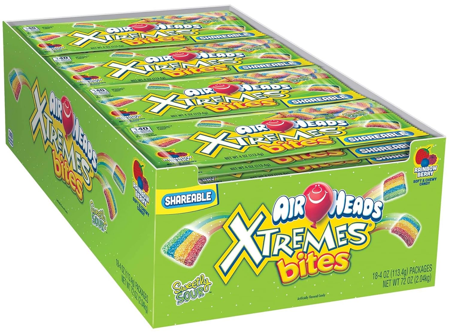 Air Heads Shareable Fruit Bites Candy, 4 Ounce -- 144 per case ...