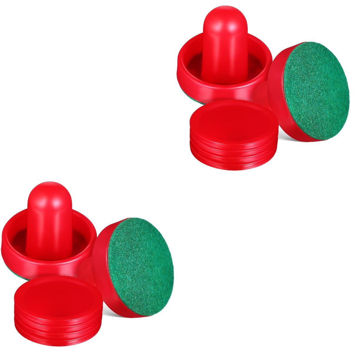Air Hockey Table 2 Sets Ice Pucks and Paddles Slider Pushers Putter ...