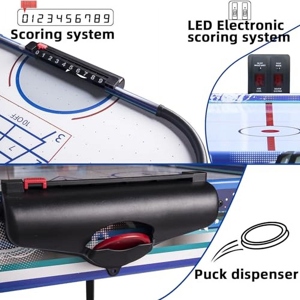 Air Hockey Table Foldable 4ft Powered Hockey Game Table 48 inch Indoor ...