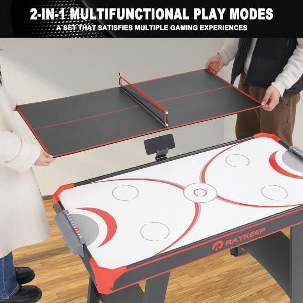 Air Hockey Table with Table Tennis Top, 2-in-1 Multi Game Tables Indoor ...