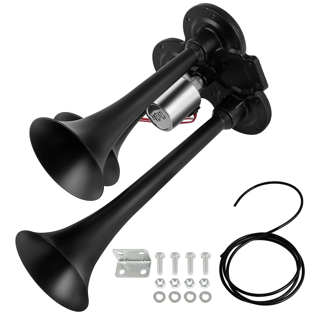 Air Horn Kit, Super Loud Triple Trumpet Electric Truck Train Car Horn ...