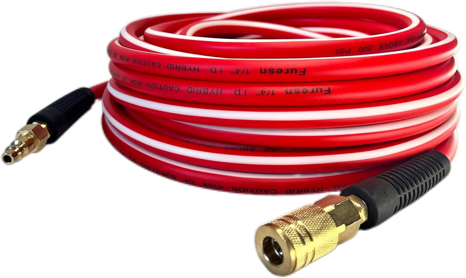Air Hose 1/4 in x 100 ft, Heavy Duty, Lightweight, Kink Resistant ...
