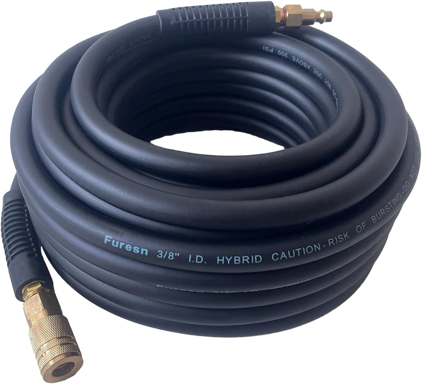 Air Hose 3/8 in x 50 ft, Heavy Duty, Lightweight, Kink Resistant ...