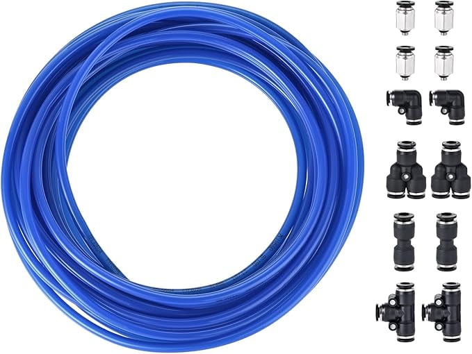 Air Hose Tubing Kit - PU Pneumatic Tube with Quick Connecter, High ...