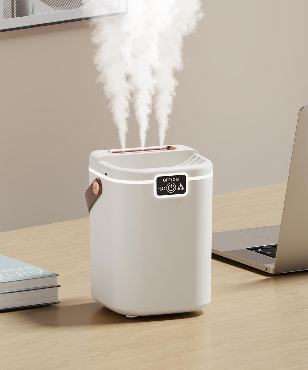 Air Humidifier for Bedroom with Three Spray, 2L Quiet Cool Mist Plants ...