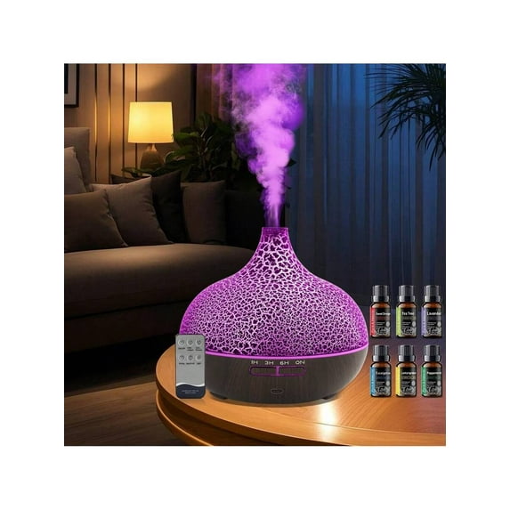 Air Humidifier & Essential Oil Diffuser Combo, Ultrasonic Cool Mist ...
