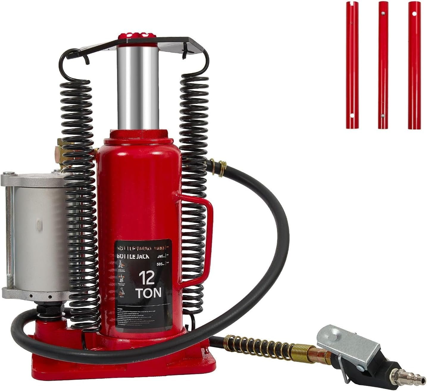 Air Hydraulic Bottle Jack, 12 Ton (26455) lbs Hydraulic Bottle Jack ...