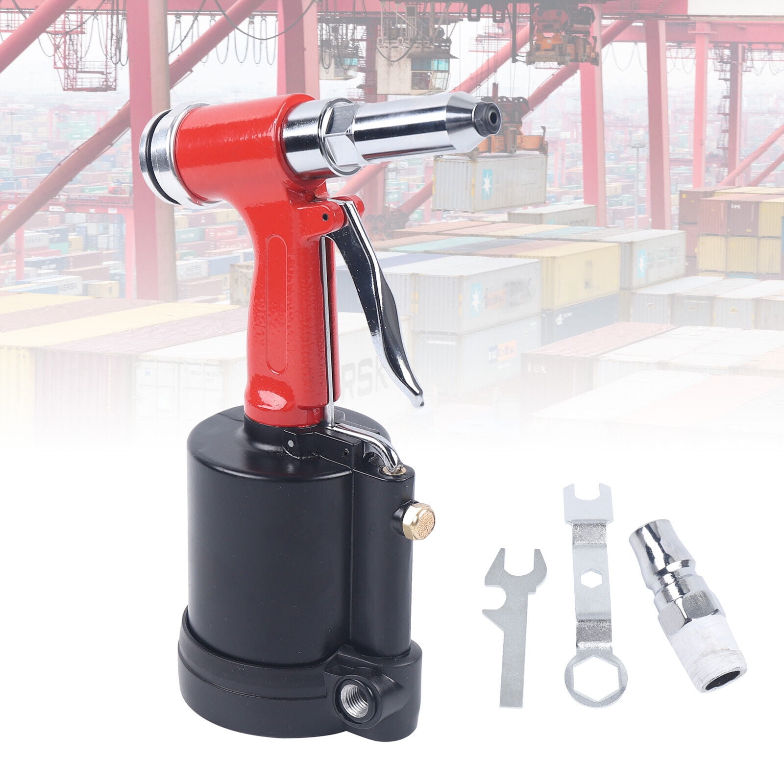 Air Hydraulic Pop Rivet Gun Riveter Riveting Tool 1/8"-1/4''3/16",5/32 ...