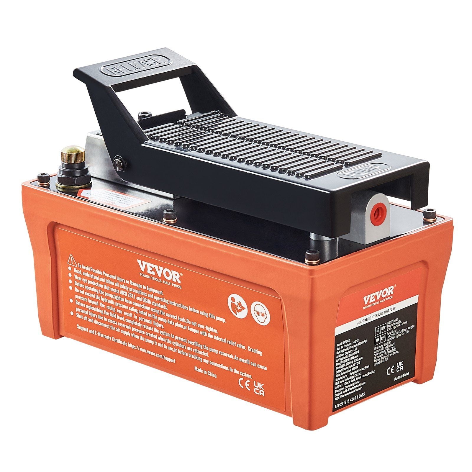 Air Hydraulic Pump, Foot Actuated Hydraulic Pump Air Treadle for Auto ...