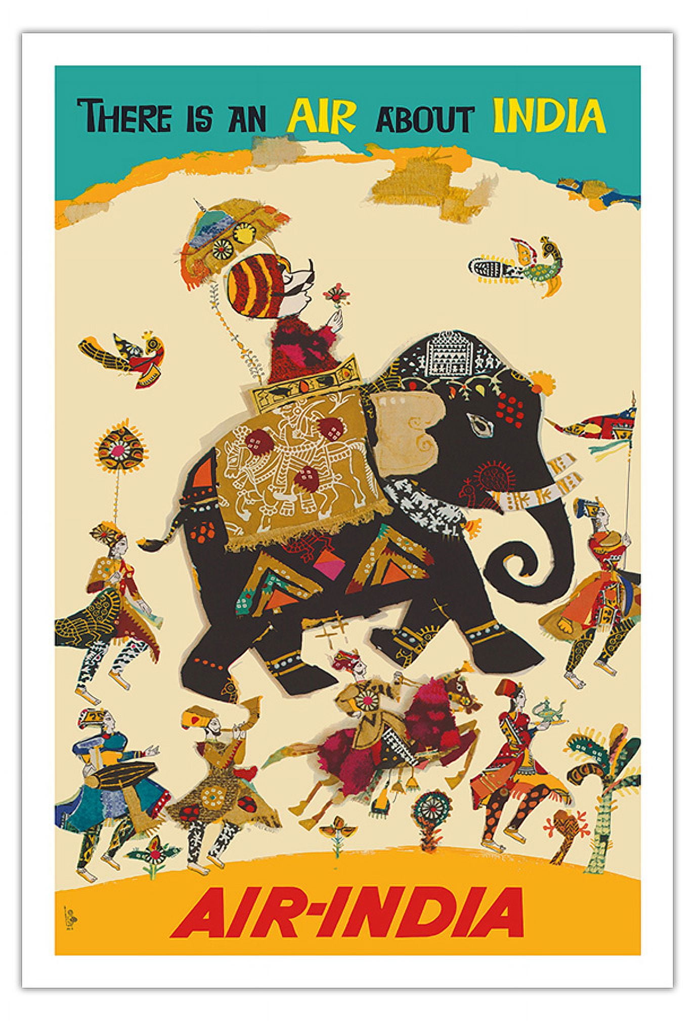 Air India - There is an Air about India - Maharajah in Howdah (Carriage ...