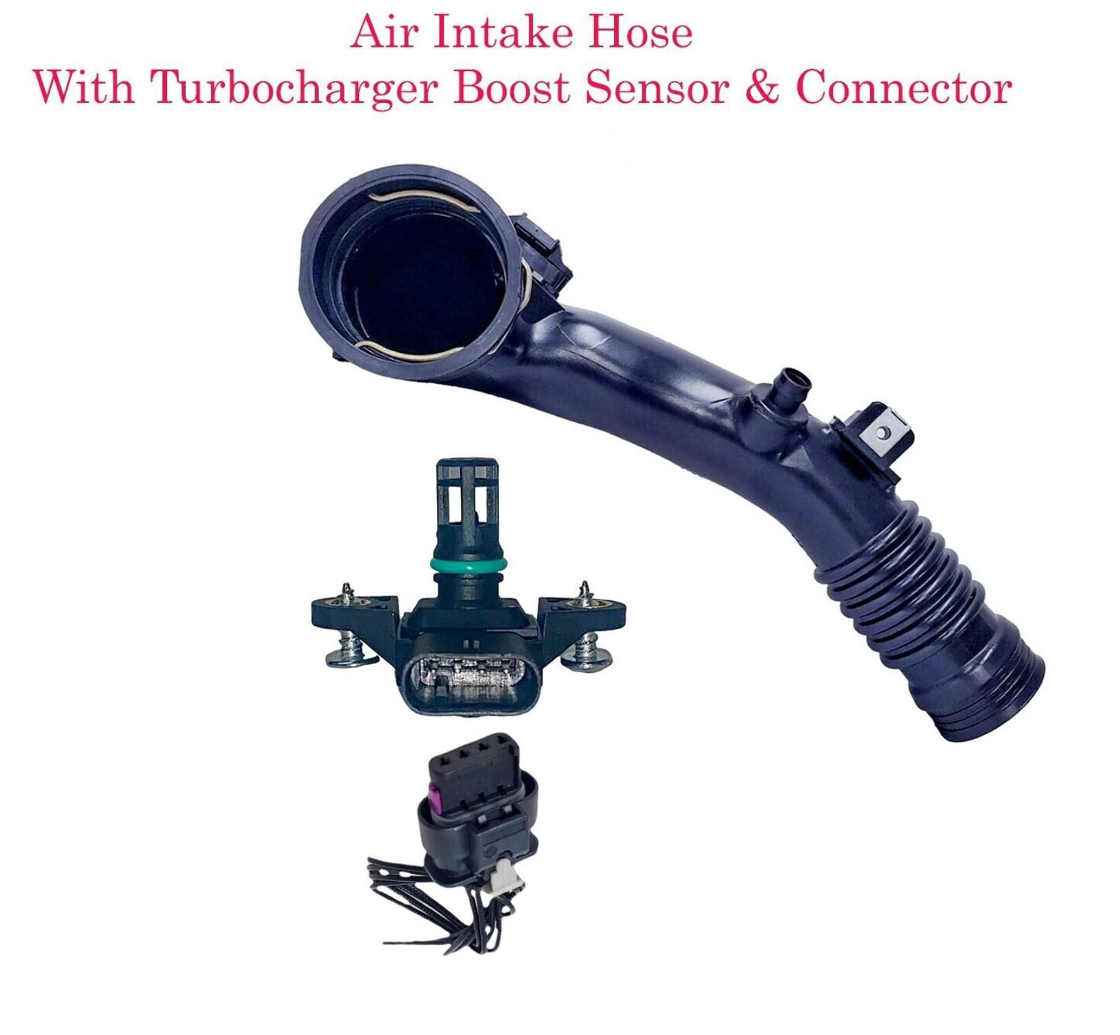 Air Intake Hose MAP Sensor W/Connector Fits BMW 3.0L L6 Electric/Gas 11 ...