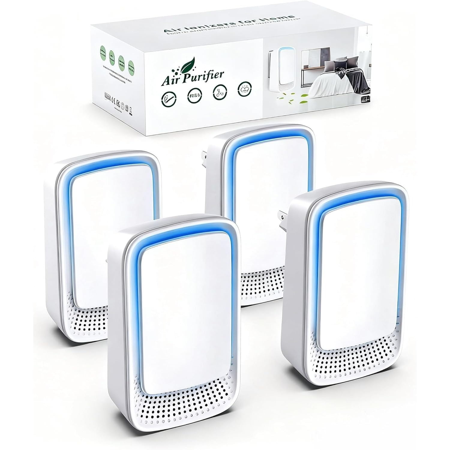 Air Ionizers for Home (3 Pack), Negative Ion Generator, Quiet Air ...