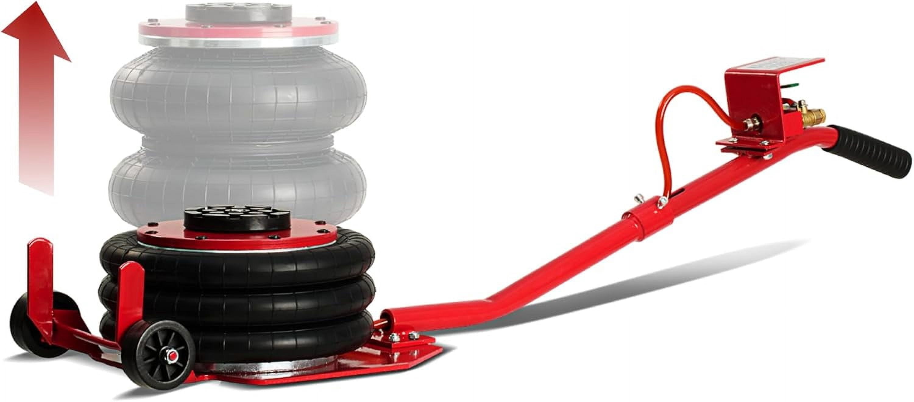 Air Jack 3 Ton (6,600 lbs) Capacity - Heavy Duty Triple Bag Pneumatic ...