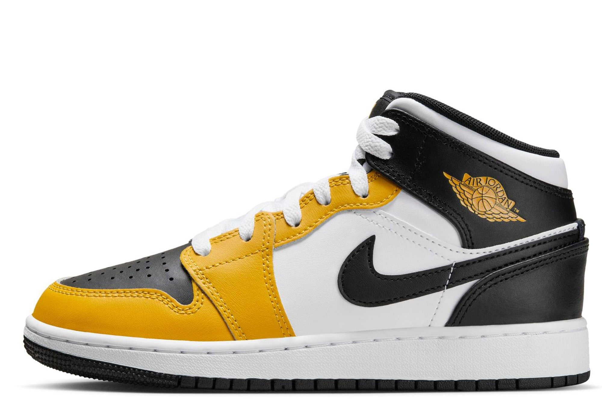 Big Kid's Jordan 1 Mid Yellow Ochre/Black-White (DQ8423 701) - 7 ...