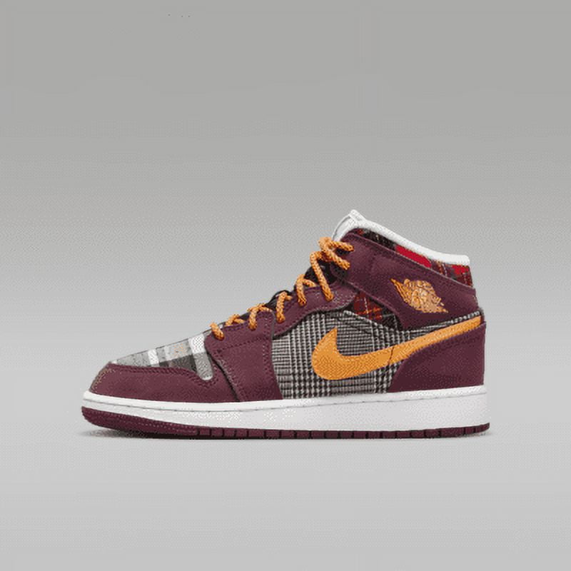 Air Jordan 1 Mid SE Big Kids' Shoes Color: Night Maroon/Black/White ...