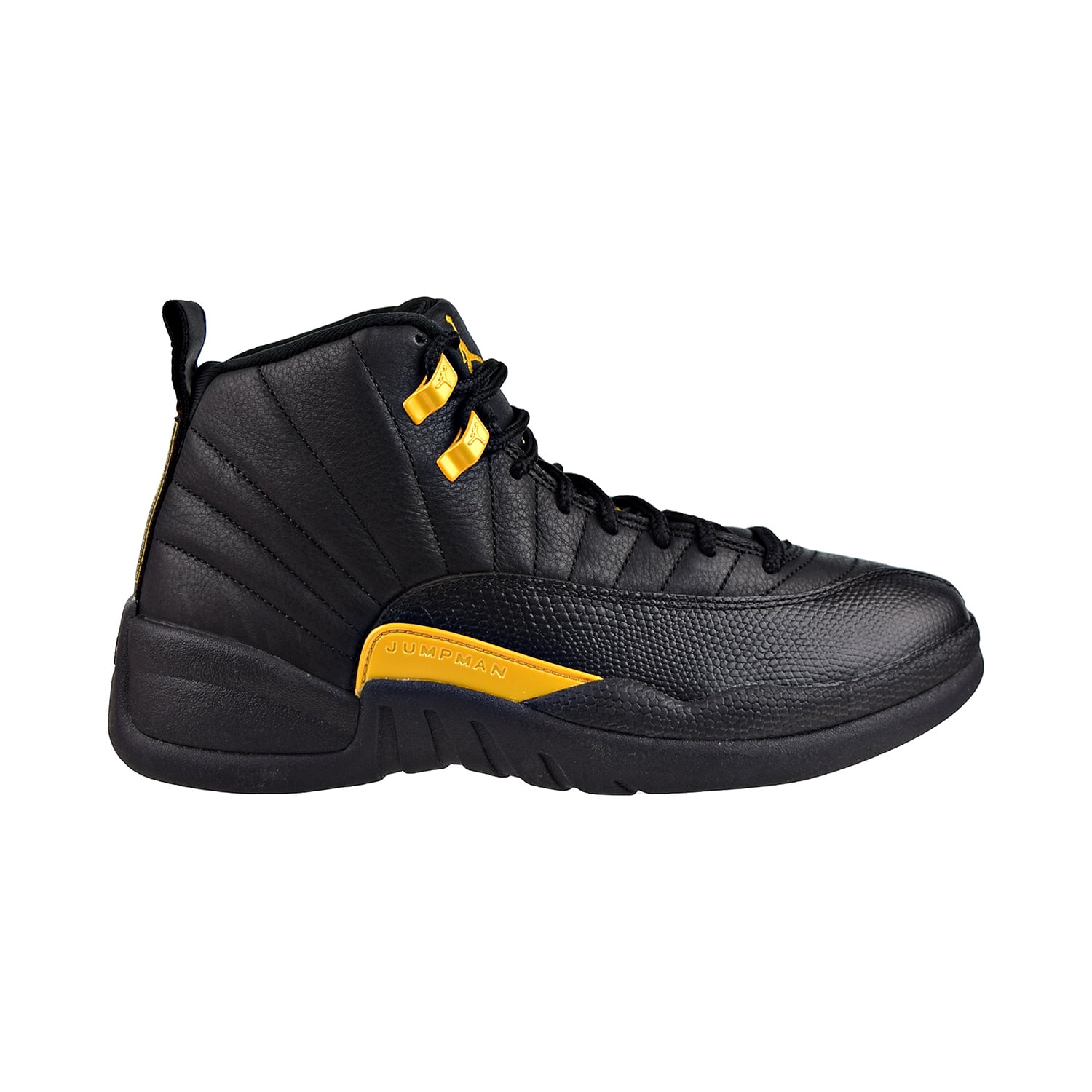 Air Jordan 12 Retro Men's Casual Shoes, Black Taxi, Genuine Leather ...
