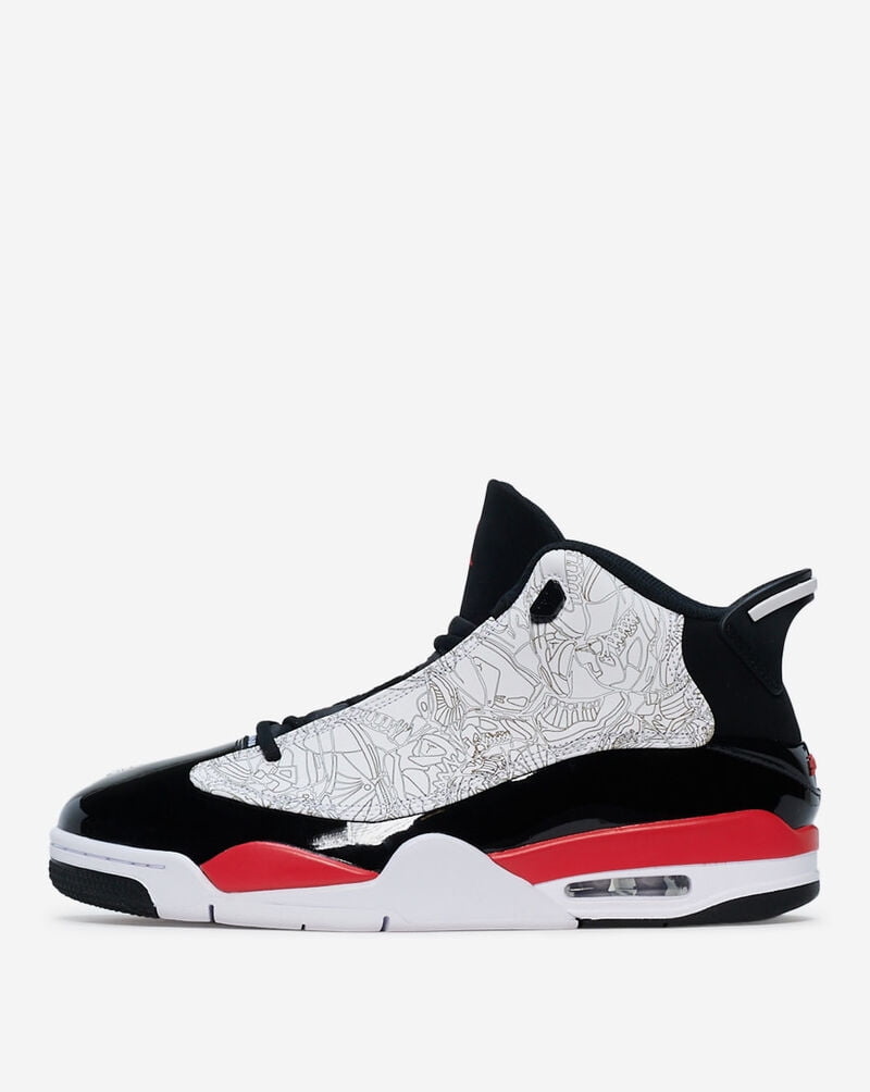 Air Jordan Men Dub Zero Sneaker White / Fire Red-Black 311046-162 Size ...