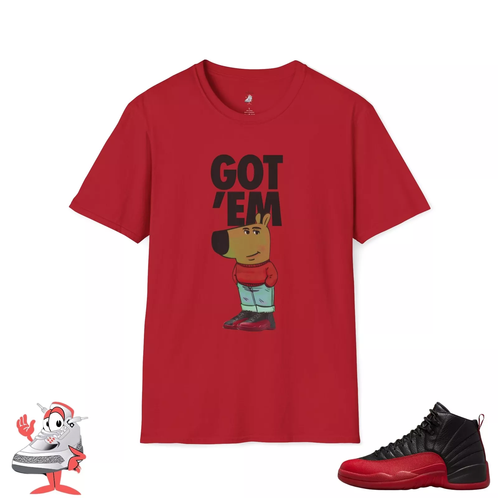Air Jordan Retro 12 Flu Game Matching Shirt Chill Guy Got Em T-Shirt ...