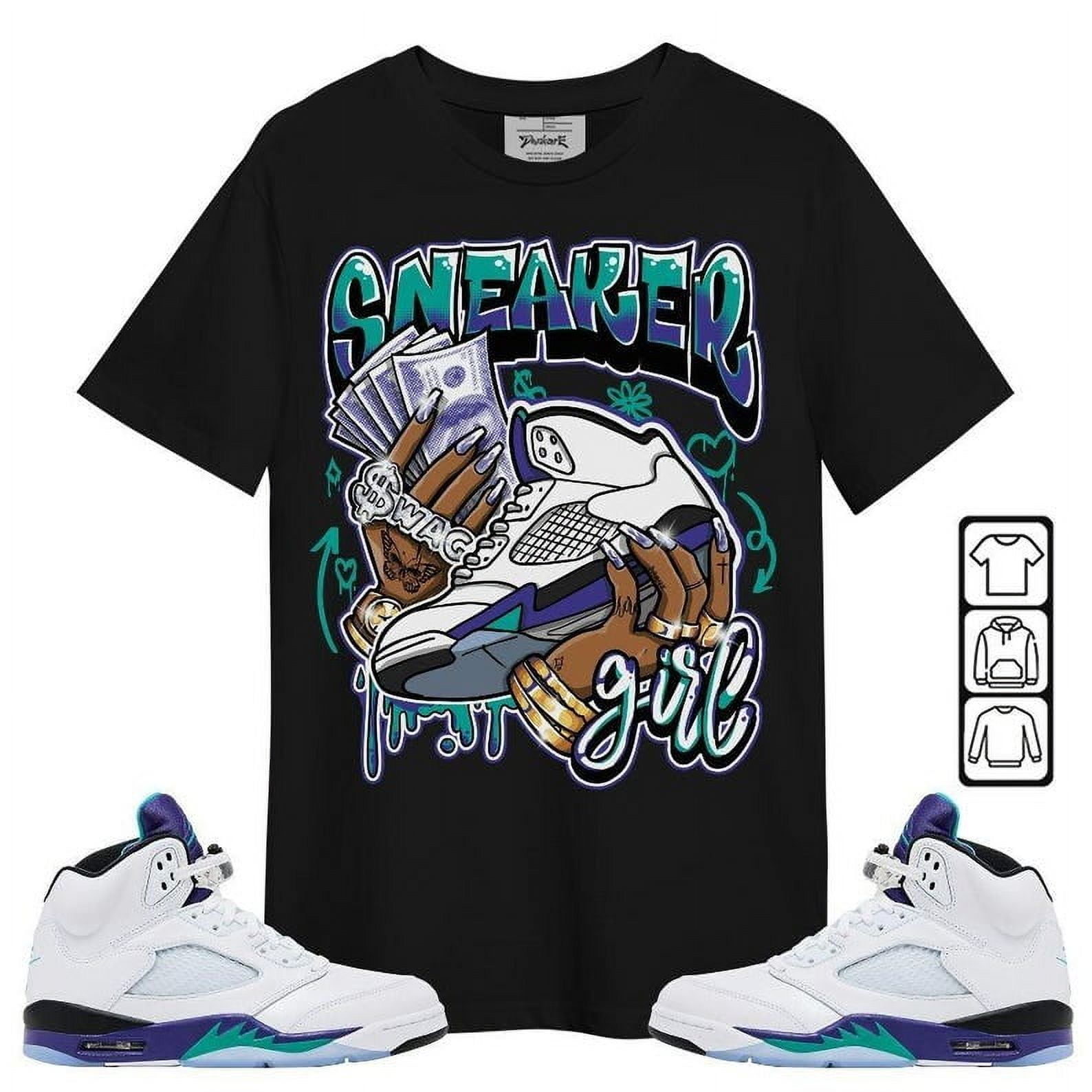 Air Jordan Sneaker Matching Shirt Retro Grape 5s - Sneaker Girl Money ...