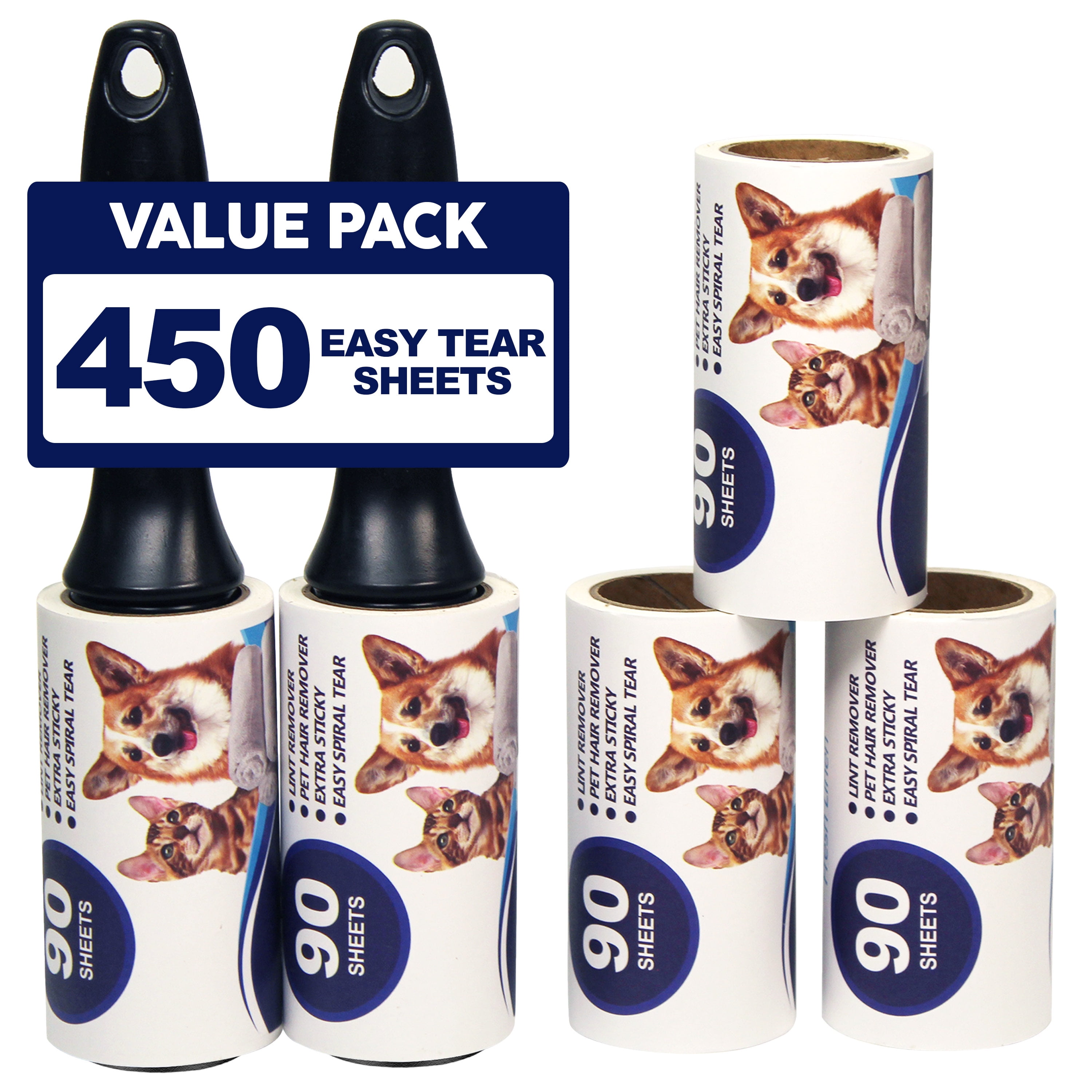 Air Jungles Scented Lint Roller 450 Sheets, Fresh Linen Scent, Extra ...