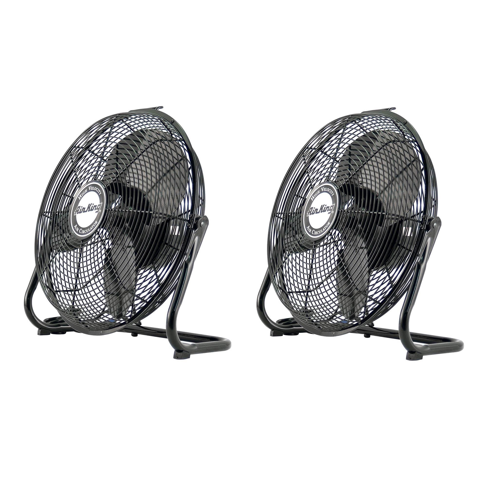 Air King 12" 1/25 HP 3-Speed Industrial Open Motor Pivoting Floor Fan ...