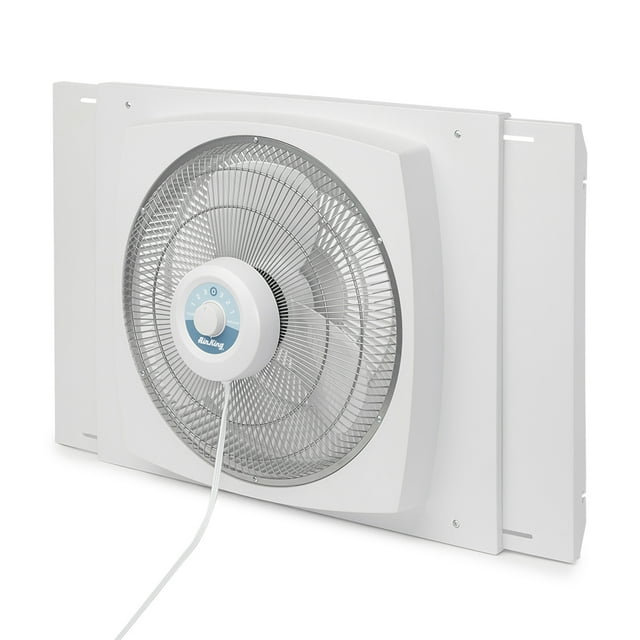 "Air King 16"" Storm Guard Window Fan, 3-Speed, 1/16 HP, Durable ...