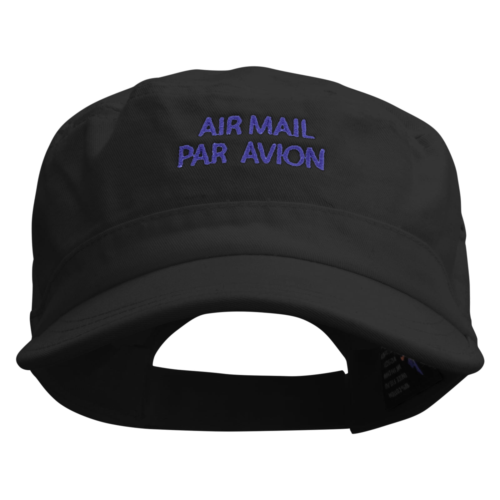 Air Mail Paravion Embroidered Garment Washed Adjustable Army Cap - Black OSFM - Walmart.com