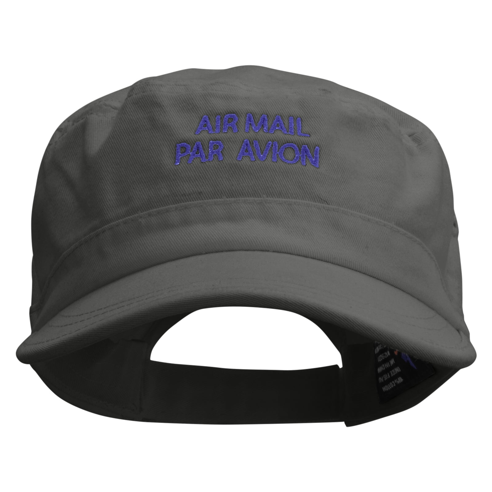Air Mail Paravion Embroidered Garment Washed Adjustable Army Cap - Grey ...