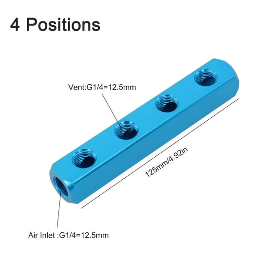 Air Manifold Distributor 1/4In Pt Thread Port Pneumatic Quick Plug-In ...