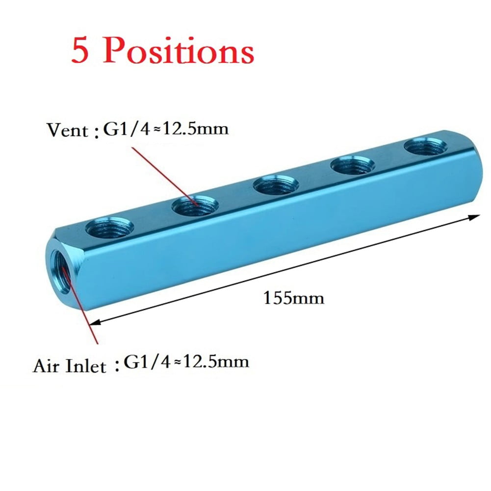 Air Manifold Distributor 1/4In Pt Thread Port Pneumatic Quick Plug-In ...