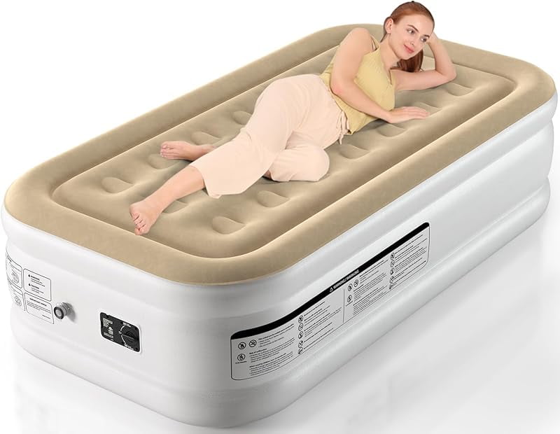 Air Mattress 18", Queen Air Mattress with Built in Pump, Inflatable ...
