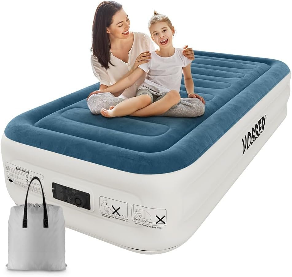 Air Mattress with Built-in Pump, & Easy Inflation/Deflation Inflatable ...