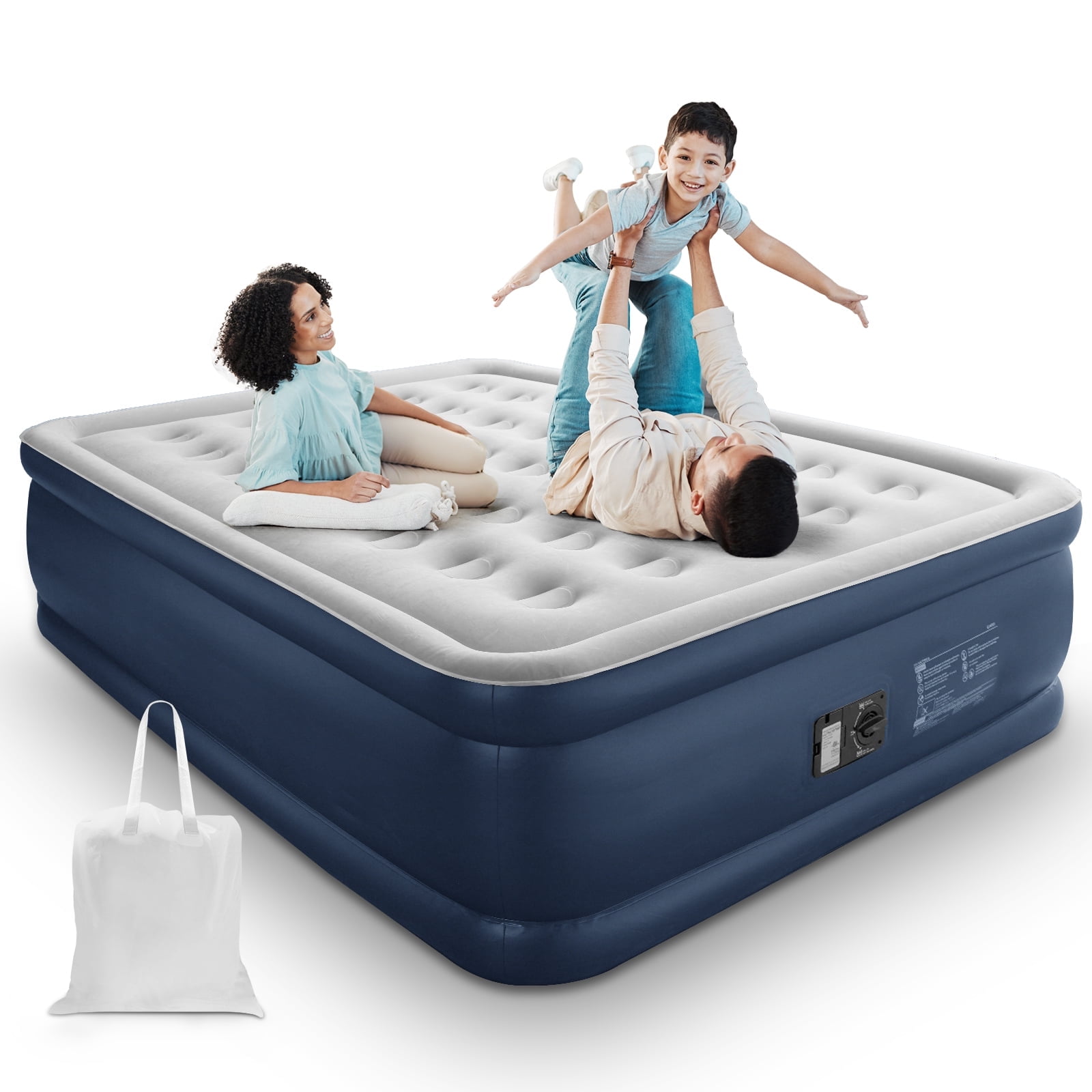 "Inflatable Air Mattress, Blow Up Bed with Electric Pump, Queen Size 80 ...