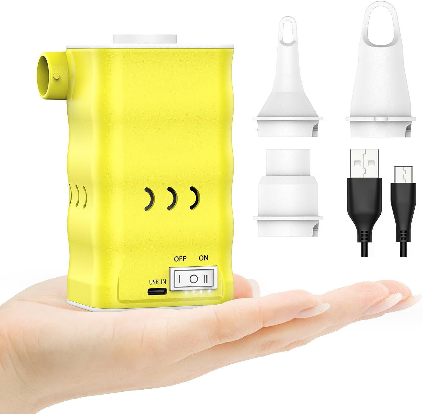 Air Mattress Pump: Rechargeable 6000mAh Portable Battery Air Pump ...