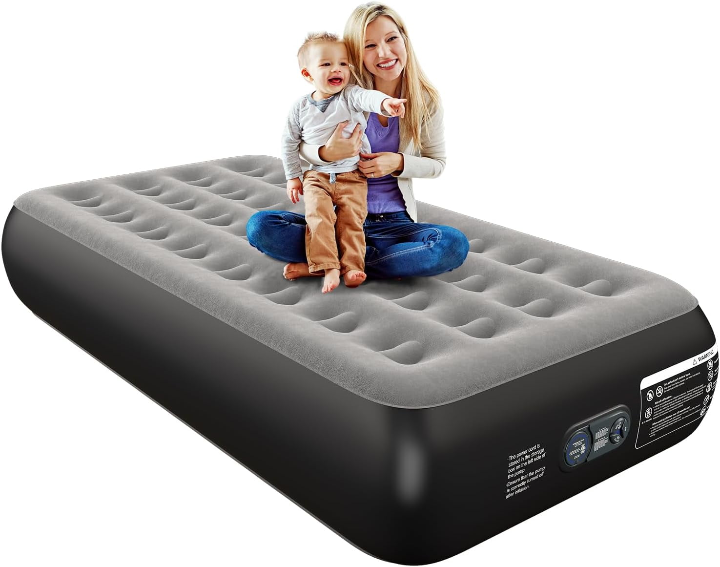 Air Mattress Queen with Built in Pump 13" Double Height Inflatable ...