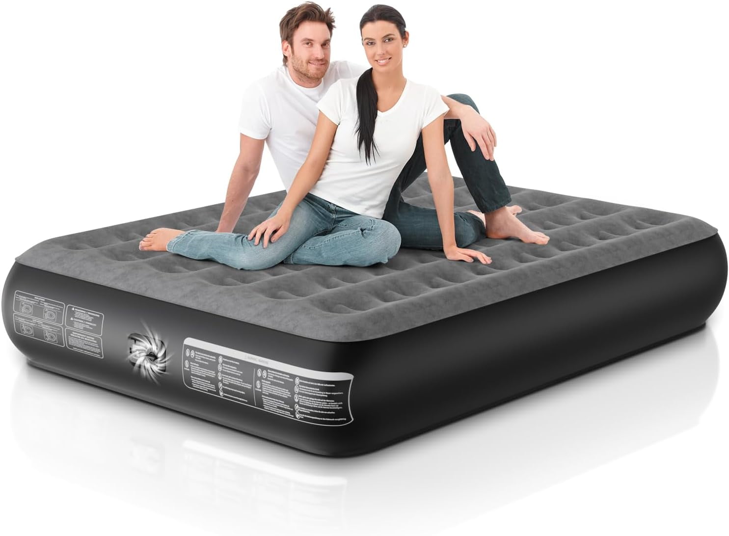 Air Mattress Queen with Built in Pump 13" Double Height Inflatable ...